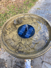 Fantasia Solar Bird Bath | Artistic Garden Accent Piece