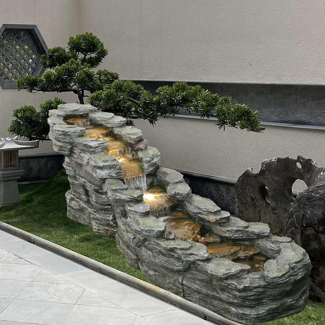 Rock Water Feature | Cascading Rock Fountain